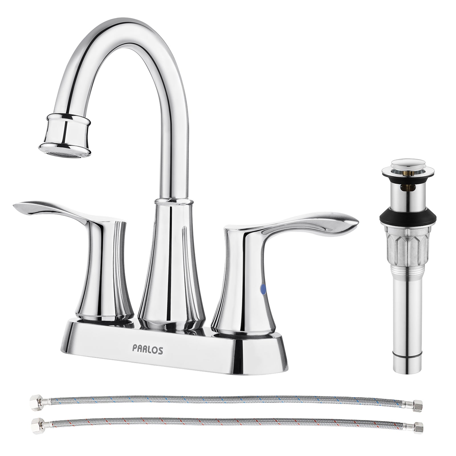PARLOS Swivel Spout 2-Handle Lavatory Faucet Bathroom Sink Faucet with